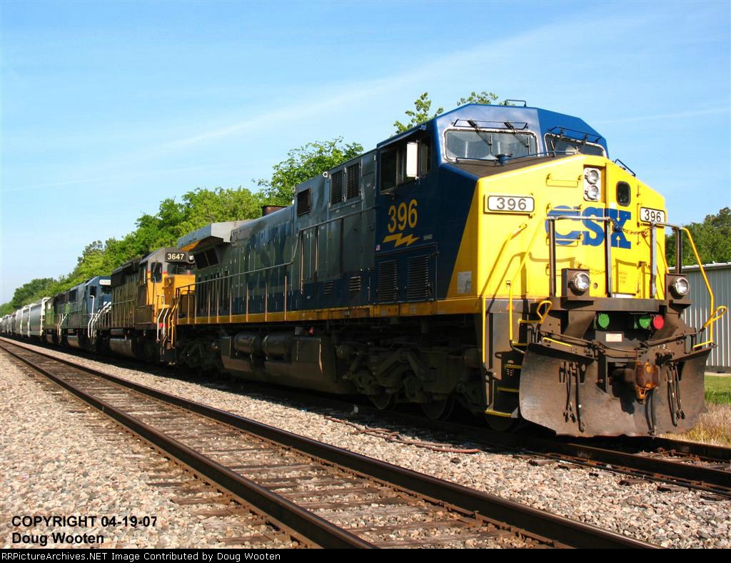 CSXT 396 on UP's MHOBT
